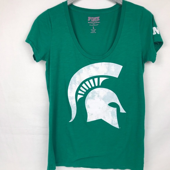PINK Victoria's Secret | Tops | Victorias Secret Pink Michigan State ...